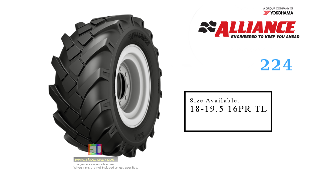 18-19.5 tires 18x19.5 E2 Alliance 16PR 224 E-2 excavator tractor ...