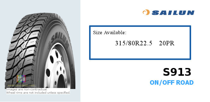315/80R22.5 commercial trucks tubeless TL radial tires - Sailun