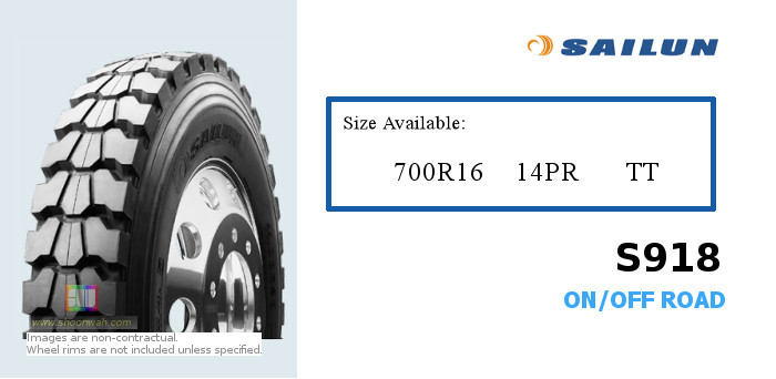7.00R16 700R16 light truck tube type TT radial tires - Dunlop, Sailun